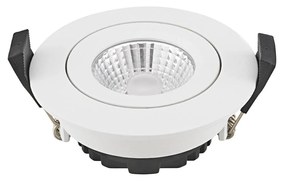 LED bodový podhled Diled, Ø 8,5 cm, 6 W, 3 000 K, bílý