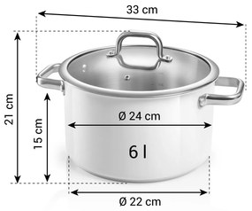 Hrnec DELIGHT s poklicí ø 24 cm, 6,0 l