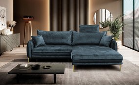 XXXLutz ROHOVÁ SEDAČKA, textil, modrá MID.YOU - Sedací soupravy - 001574006209