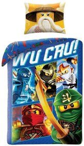 HALANTEX Povlečení Lego Ninjago Wu Cru Bavlna, 140/200, 70/90 cm