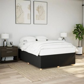 Rám postele bez matrace černý 140 x 190 cm textil 3284731