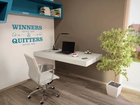 Samolepky na zeď - Winners never quit Barva: Černá, Velikost: 100x60 cm
