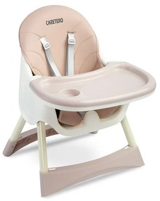 CARETERO dětská jídelní židlička 2v1 BILL růžová