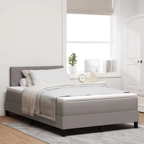 Postel s boxspringem s čelo Taupe 120 x 190 cm textil 3338752