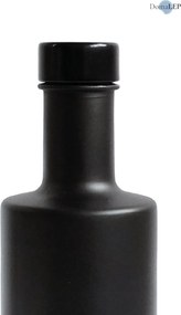 Skleněná láhev na olej 200 ml černá matná s černým uzávěrem VILO