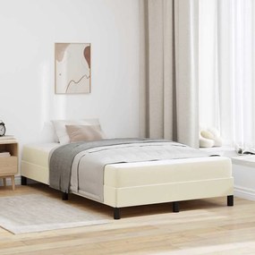Rám postele s matrací Krémová 120 x 200 cm textil 3398625