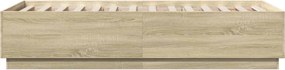 Rám postele s LED osvětlením dub sonoma 90 x 190 cm kompozit 3209662