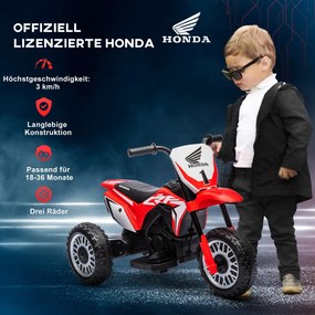 HOMCOM Elektrická Motorka pro Děti s Klaksonem a Startovací Hudbou pro Děti ve Věku 1,5-3 Let