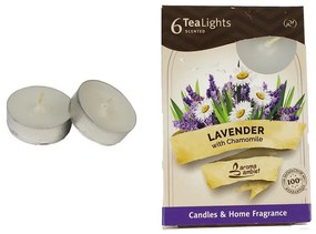 Svíčka čajová LAVENDER WITH CAMOMILE 6ks