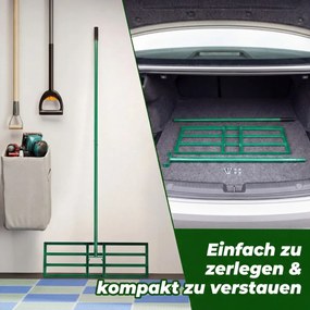 Costway Shrnovač trávníku s ergonomickou rukojetí na zem – 75 × 25 cm, zelený
