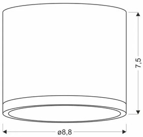 LED Bodové svítidlo TUBA LED/9W/230V černá/zlatá