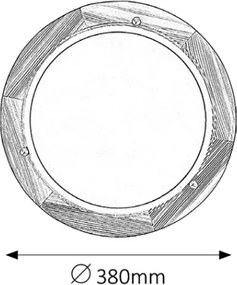 Brilagi - Stropní svítidlo ORBIS 2xE27/60W/230V pr. 38 cm borovice