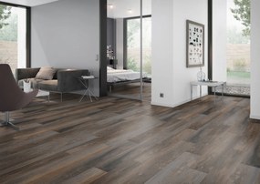 Vinylová podlaha lepená ECO 55 068 Smoked Pine Brown, 1219,2 x 184,1 mm, Oneflor