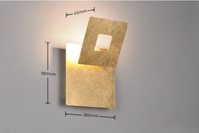 LED nástěnné svítidlo ve zlaté barvě Leano – Trio
