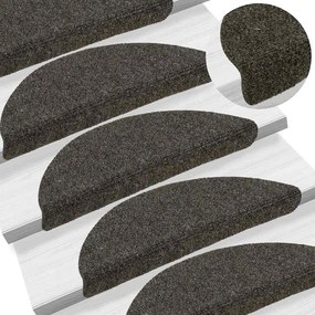 Schodové rohože samolepicí 20 ks 56 x 17 x 3 cm antracitové půlkulaté 3365675