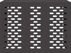 vidaXL Ochrana klimatizace Černá 110 x 50 x 80 cm Ocel [865904]