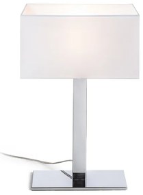 RENDL R11983 PLAZA stolní lampa, dekorativní bílá chrom