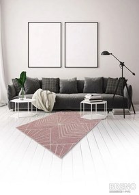 Breno Kusový koberec PORTLAND 58/RT4R, 67x120 cm, Růžová/Vícebarevné