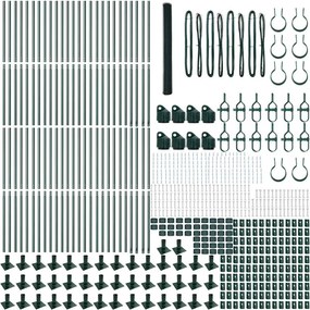 Hexagonální plot s betonovým základem 100 x 1,4 m Zelená 3353596