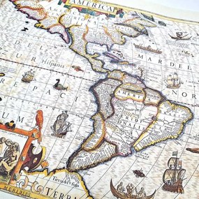 Madrid Magnificence Mapa Ameriky z roku 1628. - J. Hondius Reprint - M1628