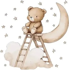 Sipo Nástěnné samolepky do dětského pokoje, Teddy bear on a ladder