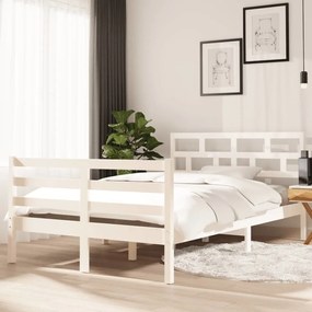 vidaXL Rám postele masivní borovice 120 x 200 cm [3101278] Barva: Bílá