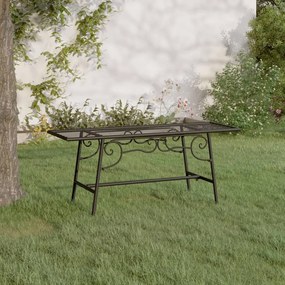 Lavice kolem stromu 110 cm černá ocel 318827