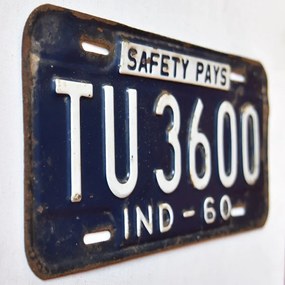 Americká SPZ Indiana 1960 Safety Pays TU 3600