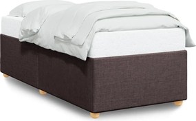 Rám postele bez matrace tmavě hnědá 80 x 200 cm textil 3284690