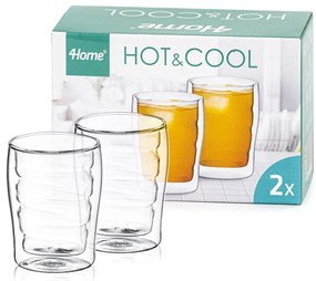 4Home Termo sklenice Wave Hot&Cool 200 ml, 2 ks