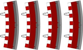 Scx krajnice s mantinely vnější oblouk r3 ks 4 ks