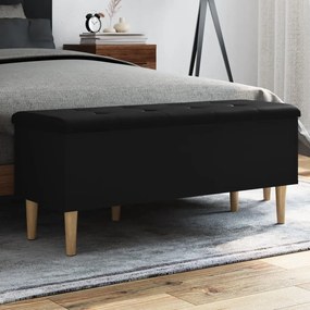 vidaXL Úložná lavice 102 x 42 x 46 cm kompozitní dřevo [835085] Barva: Černá