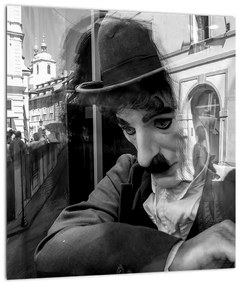 Obraz - Charles Chaplin v Praze (30x30 cm)
