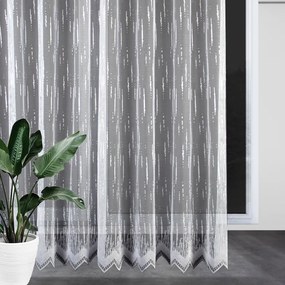 Ervi žakárová záclona bílá s riasiacou páskou 7002 - 150x300 cm