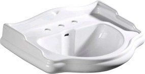 Sapho Kerasan Retro - Keramické umyvadlo 69x52 cm, 3 otvory pro baterii, bílá 104601-3