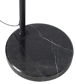 Botanická oblouková lampa černý sametový odstín páv design 50 cm - XXL