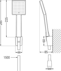 Mexen Royo R45 baterie vanová se sprchovou soupravou, zlatá - 7223R45-50