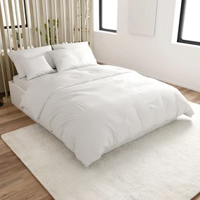 Bílé bavlněné povlečení Standard knoflík