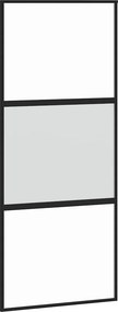 Posuvné dveře se sadou kování černé 90x205 cm Tvrzené sklo 3375878