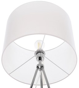 Stojací lampa chrom/bílá VISTULA Beliani