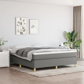 Box spring postel s matrací tmavě šedá 180x200 cm textil,  3144539