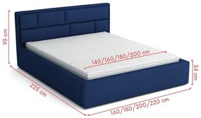 Casarredo - Komfort nábytek Čalouněná postel WENDY 180x200, Soft 17