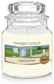 Yankee Candle - vonná svíčka Clean Cotton (Čistá bavlna) 104g