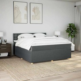 Box spring postel s matrací tmavě šedá 180x200 cm textil 3287550