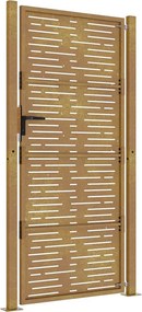 Zahradní branka 100 x 175 cm z cortenové oceli, čtvercový design 153200