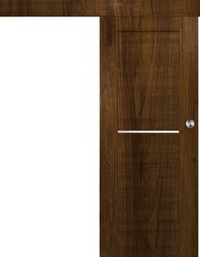 posuvné interiérové dveře na stěnu vasco doors IBIZA model 2 Průchozí rozměr: 70 x 197 cm, Orientace dveří: Levé dveře, Dekor: Ořech muškátový