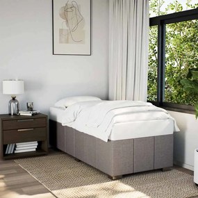 Rám postele bez matrace taupe 100 x 200 cm textil 3284815