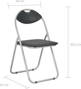 vidaXL Skládací jídelní židle 2 ks umělá kůže [284407] Barva: Černá