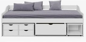 Postel MAXI NEW 90x200 s úložným prostorem masiv bílá Kondela 0000357998