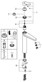 GROHE 23432000 - Umyvadlová baterie EURODISC COSMOPOLITAN velikost XL chrom